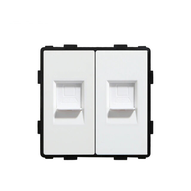 Механизм розетки интернет RJ-45, CAT5e/CAT5e, цвет белый