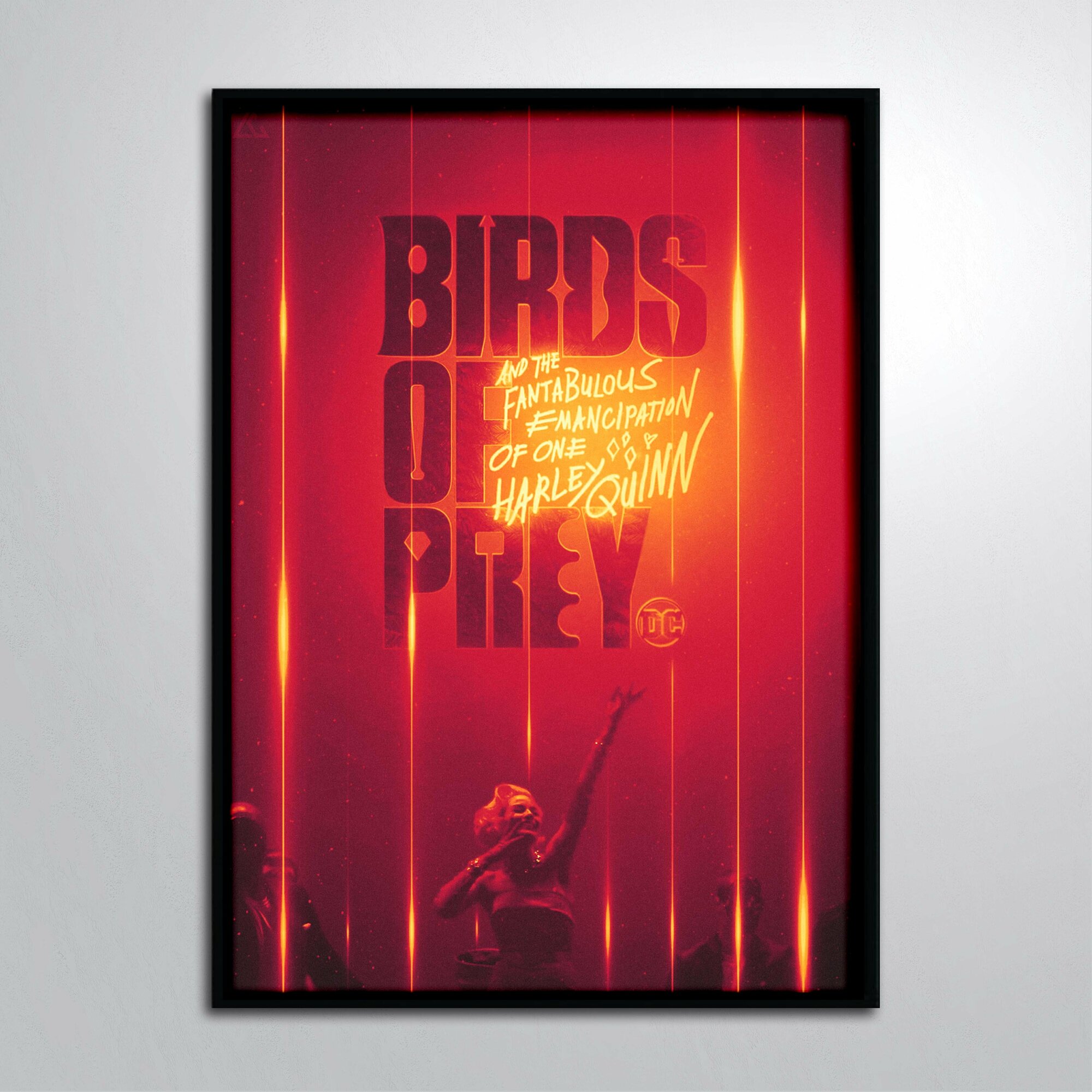 Постер в раме/Вселенная DC Хищные птицы Марго Робби Неон Birds of Prey