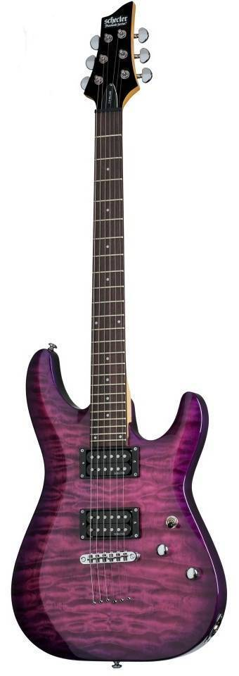 SCHECTER C-6 PLUS EM - 6-струнная электрогитара, 24 лада, корпус: липа, гриф клён, на болтах, накладка палисандр, звукосниматели HH Schecter Diamond Plus, регулировки: громкость, тон, 3х позиционный переключатель, Цвет: пурпурный