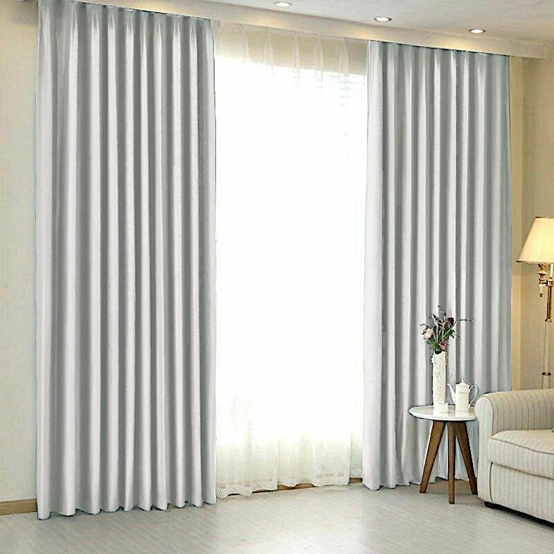 Шторы блэкаут - 2 шт. для высоких окон (шир. 540 см * выс. 280 см белые Цена за 2 шторы на ленте Б-70