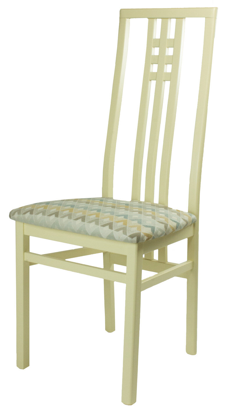 Стул Скала для кухни деревянный высокий со спинкой, с мягкой сидушкой, кухонный, стулья с мягким сиденьем, мебель минимализм, модерн