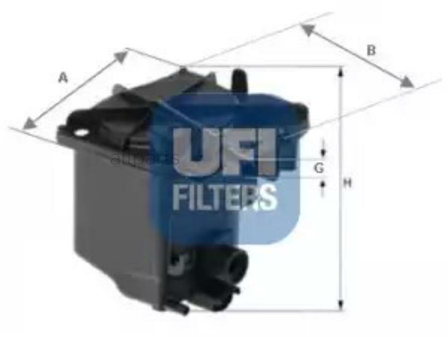 UFI 2402700 Фильтр Дизельный CITROEN FIAT FORD MAZDA MINI PEUGEOT SUZUKI VOLVO