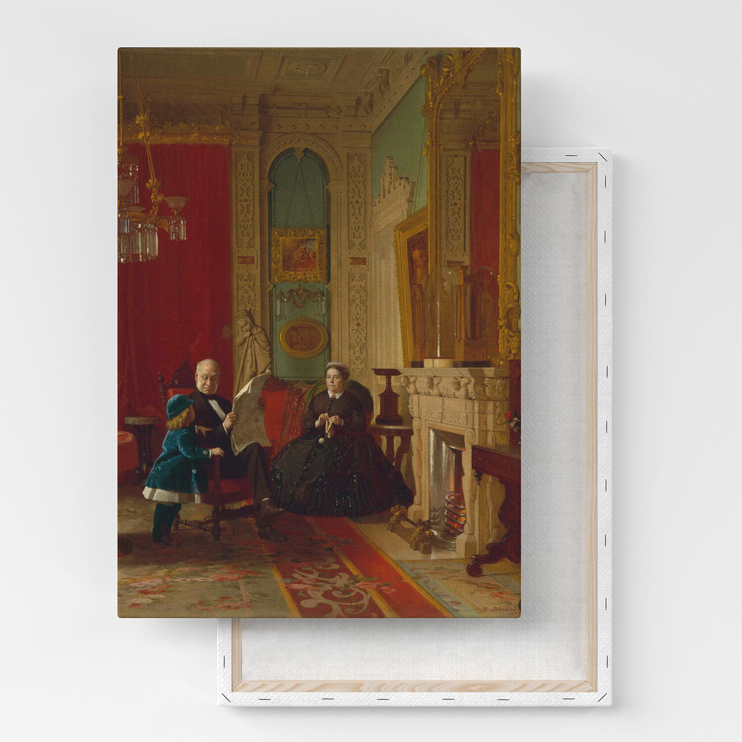 Картина на холсте, репродукция / Истмен Джонсон - Portraits. The Brown Family / Размер 40 x 53 см