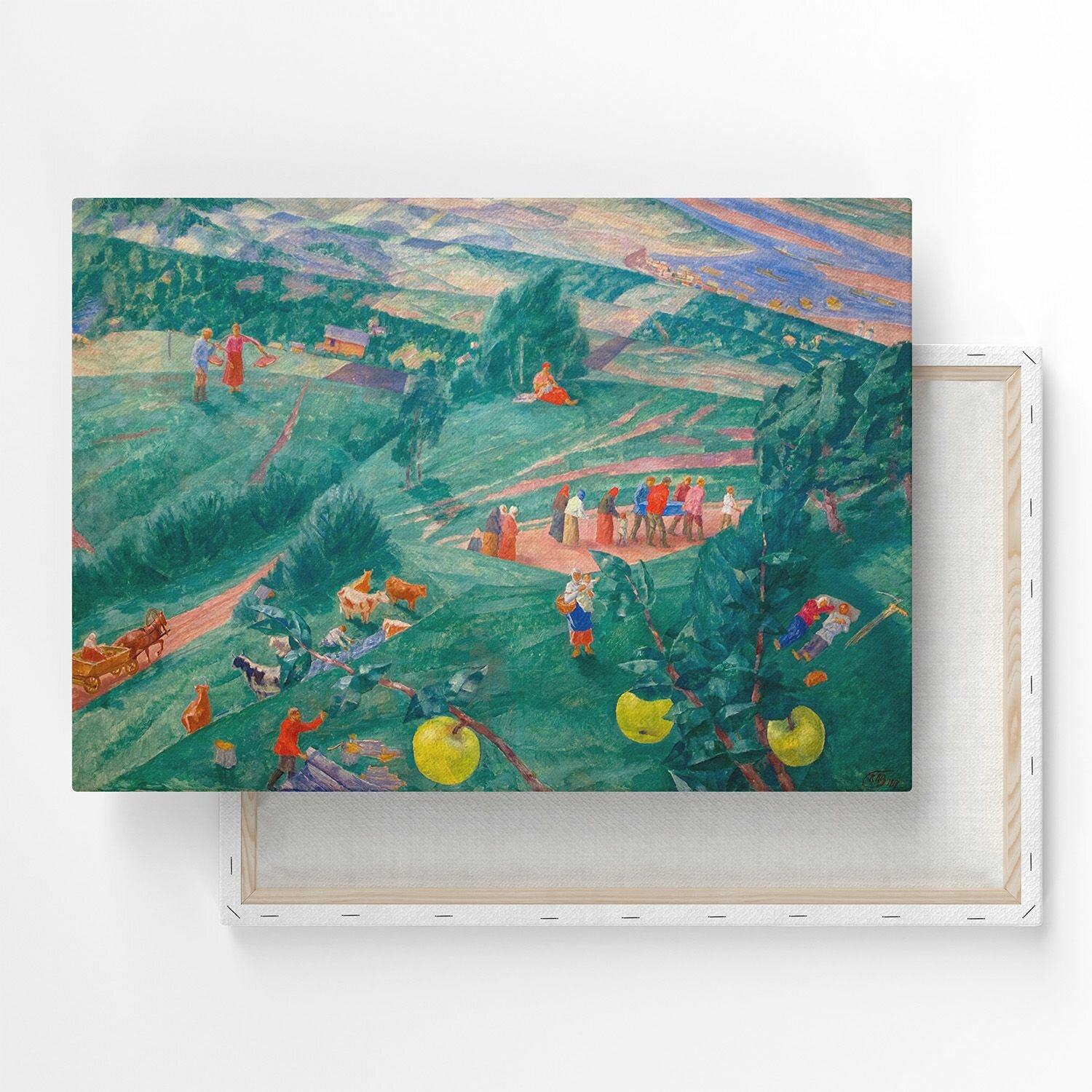 Картина на холсте, репродукция / Кузьма Петров-Водкин - Полдень. Лето / Размер 40 x 53 см