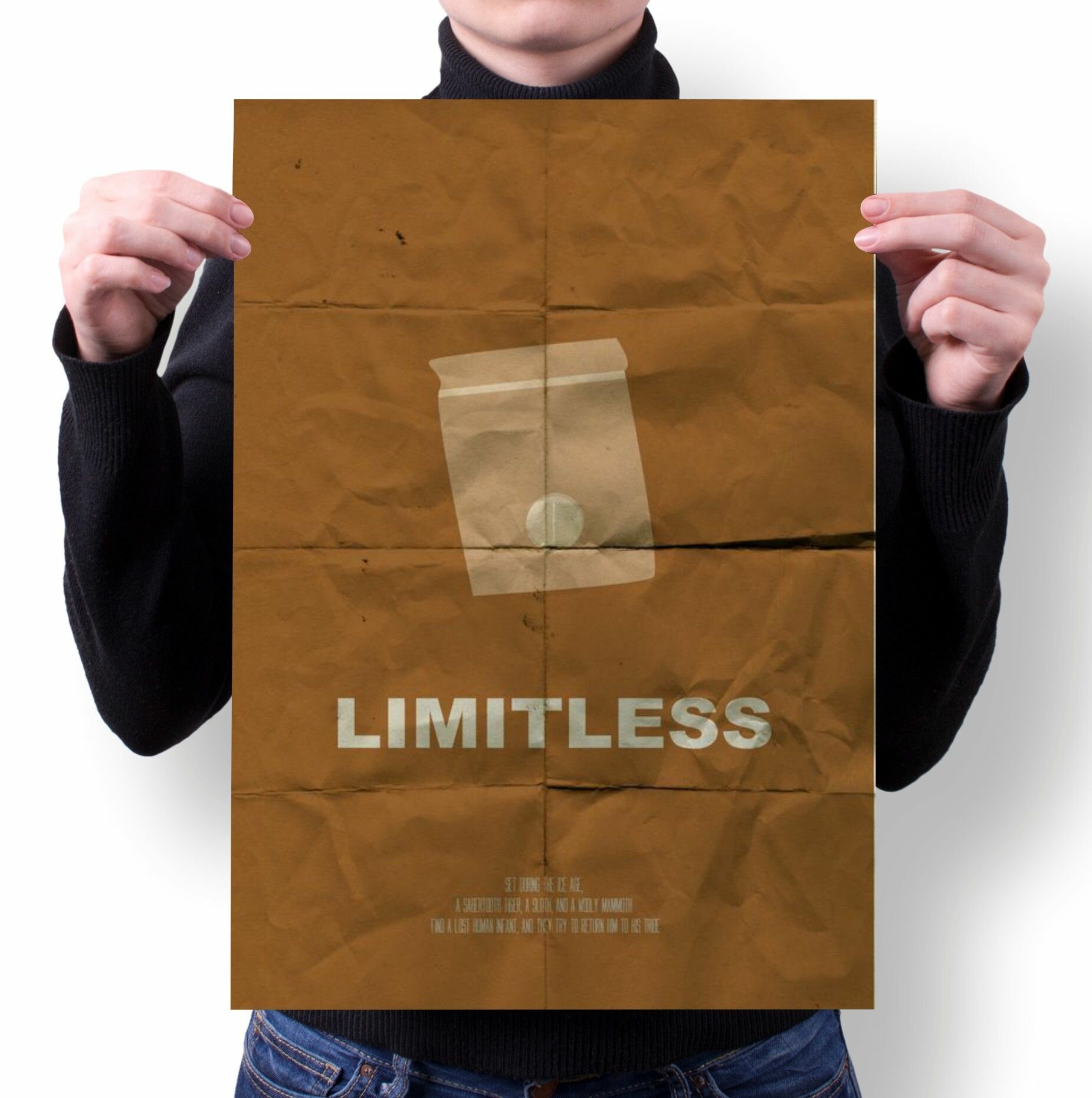 Плакат формата А3 с принтом "Области тьмы", Limitless