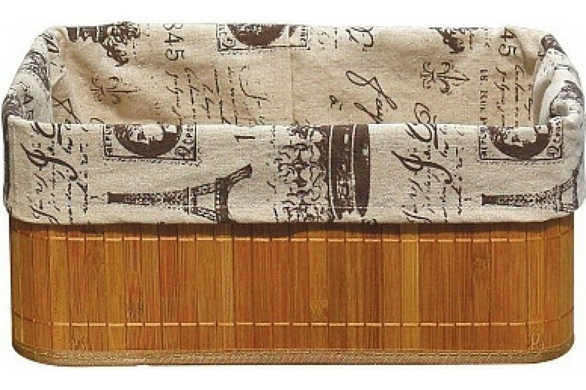 Рыжий кот Бамбуковая корзинка BLB-09-1 38x28x16 см для хранения мелочей в доме 312136