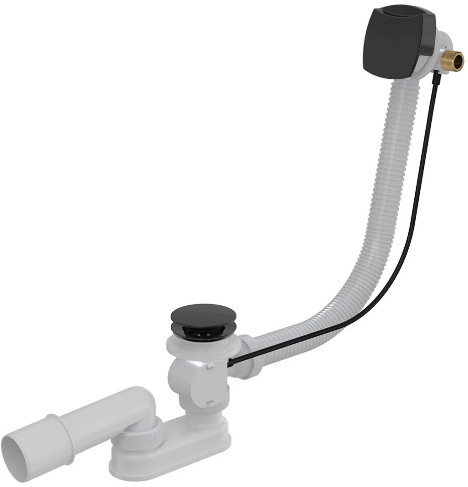 Слив-перелив для ванны с наполнением AlcaPlast A564BLACK