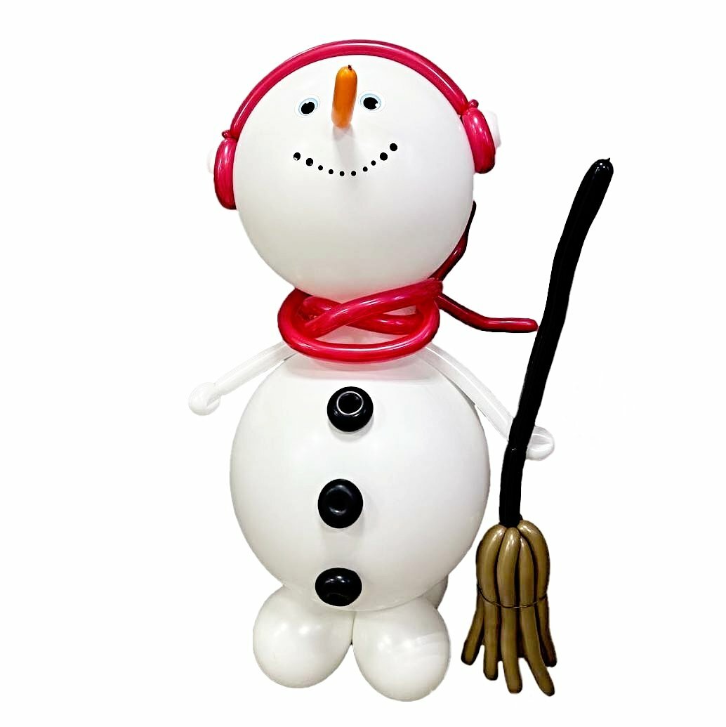 Фигура из шаров "Снеговик"