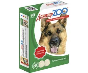 Витамины для собак доктор zoo здоровье и красота протеин 90таб