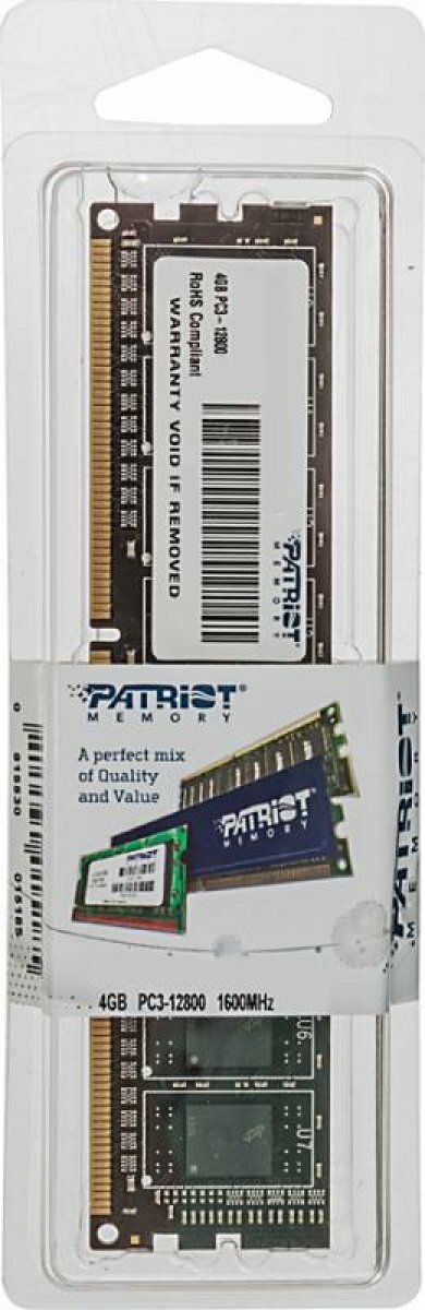 Оперативная память Patriot Memory DDR3 4GB 1600MHz (PSD34G16002)