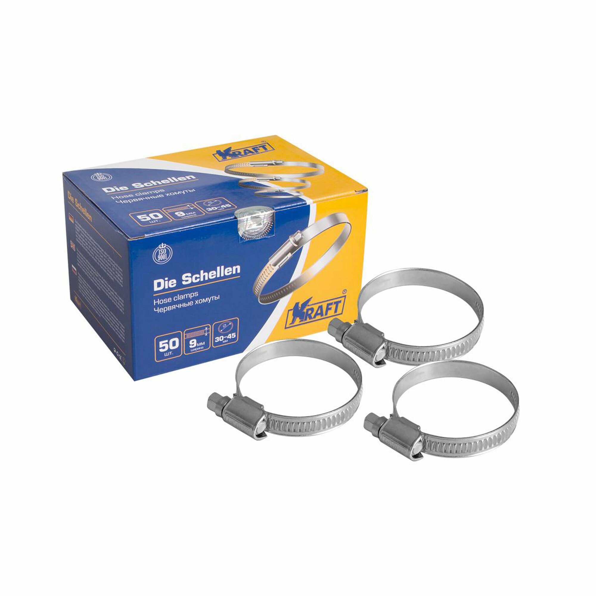 Хомут червячный 30-45 мм KRAFT