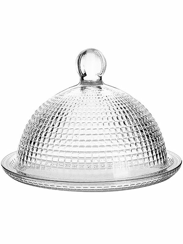 Блюдо с крышкой , стекло, d15см