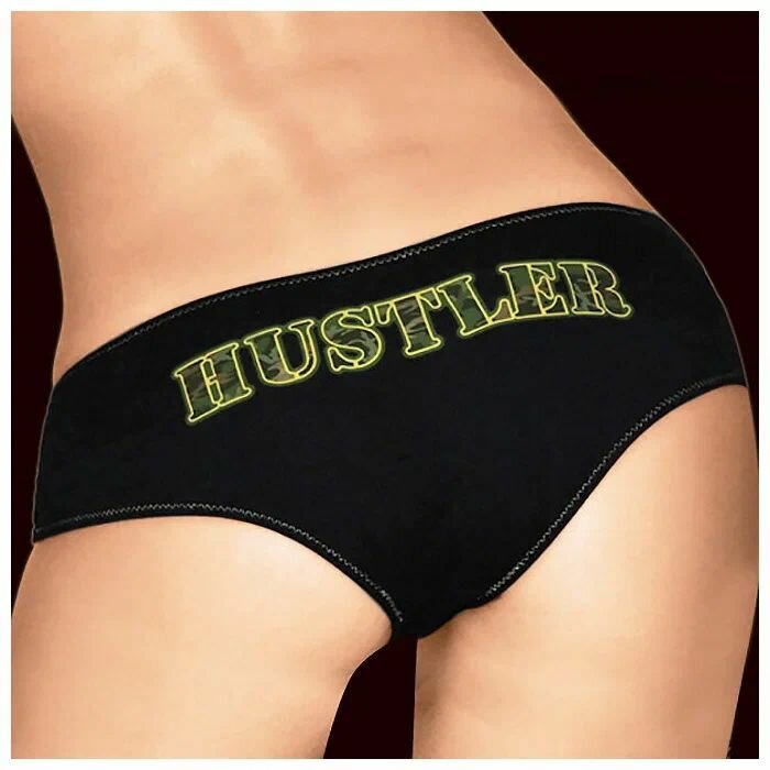 Трусики-шорты с надписью в цвете милитари , размер L