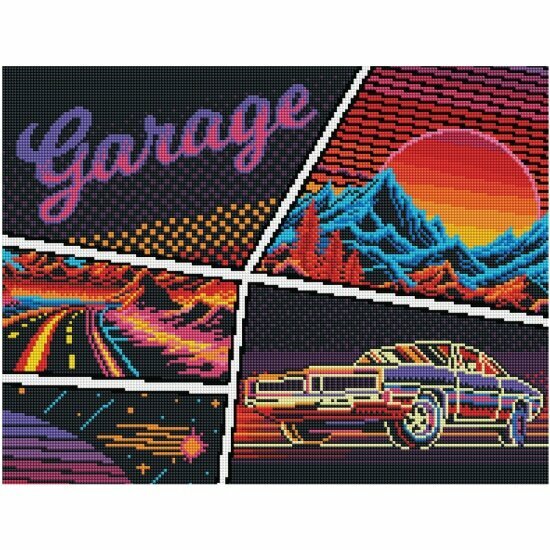 Алмазная мозаика Три Совы Диджитал постер, 40х50 см