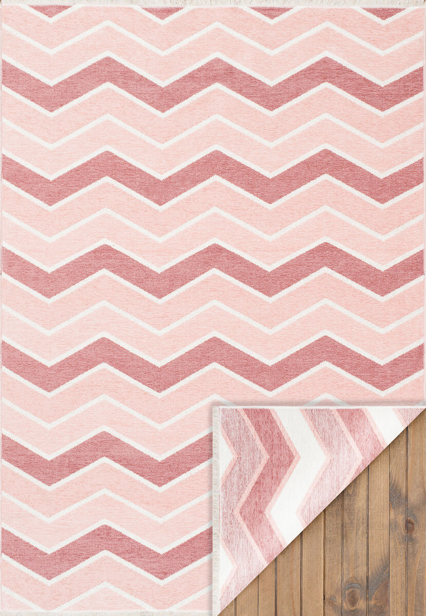 Турецкий ковер безворсовый 155*230 см Noa Kilim NK 05 Cream Pink