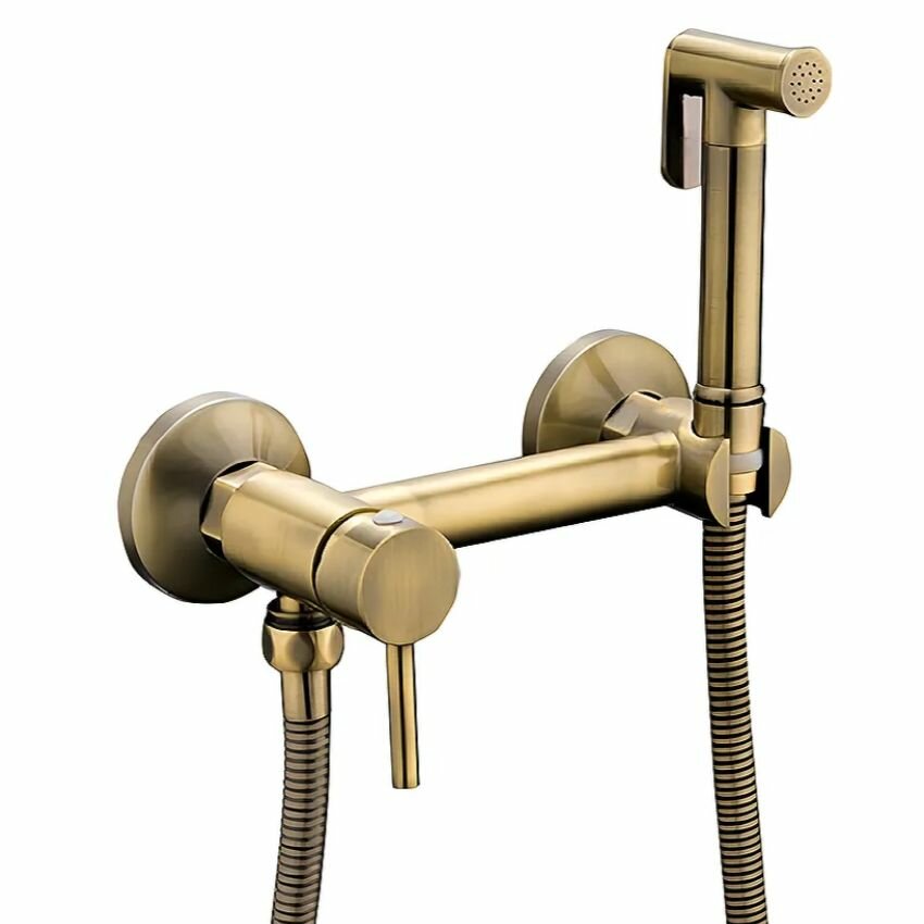 Гигиенический душ со смесителем ( латунь) HAIBA HB5510-4 цвет-бронза.
