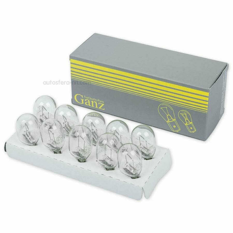 GANZ GIP06027 Лампа W21W 12v21w (W3X16d) BOX (10 шт.) GANZ GIP06027