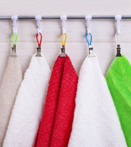 Металлический подвесной зажим для полотенца. Зажимы для полотенец. Прищепки. Клипсы. Крокодильчики.