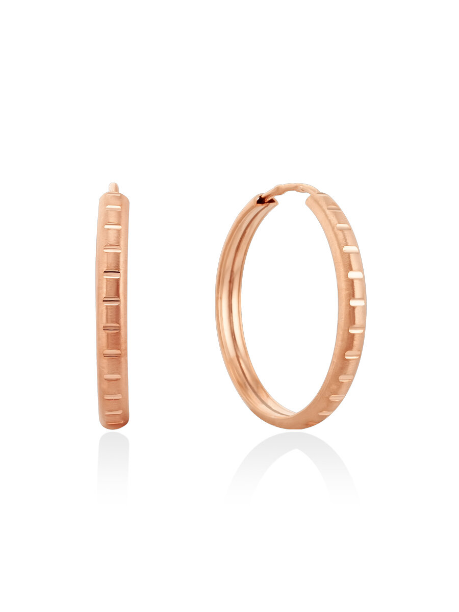 Серьги конго, серебро, 925 проба, золочение