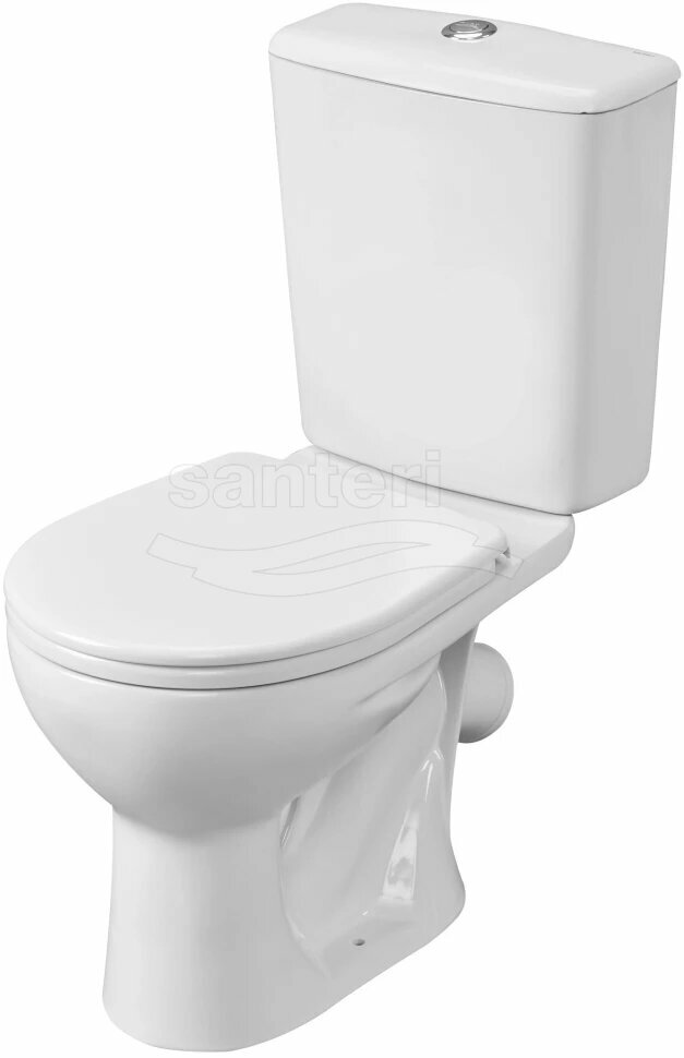 Унитаз-компакт Santeri Orion Комфорт 1. P403.8. S00.00B. F (4640009670475) косой выпуск, с сиденьем микролифт, белый