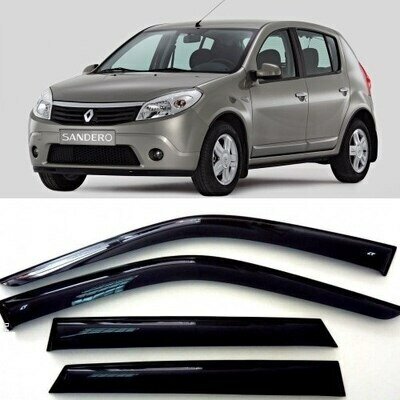 Дефлекторы боковых окон RENAULT Sandero Рено Сандеро (2007-2014)
