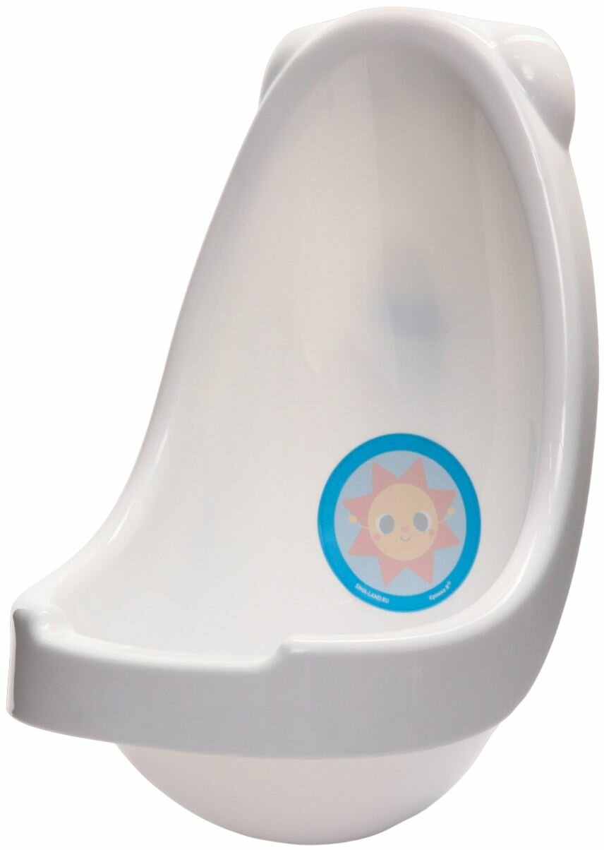 Писсуар детский пластиковый "Солнышко" для мальчиков, горшок настенный с креплением, цвет белый