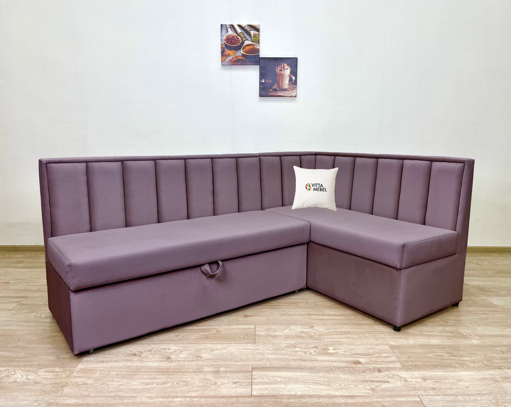 Кухонный уголок Santorini угол правый, сиреневый