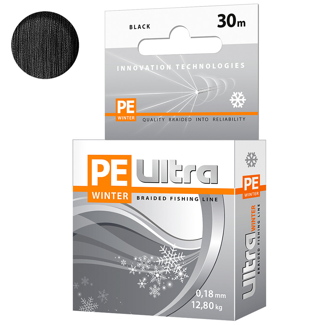 Плетеный шнур для рыбалки AQUA PE ULTRA WINTER 0,18mm 30m