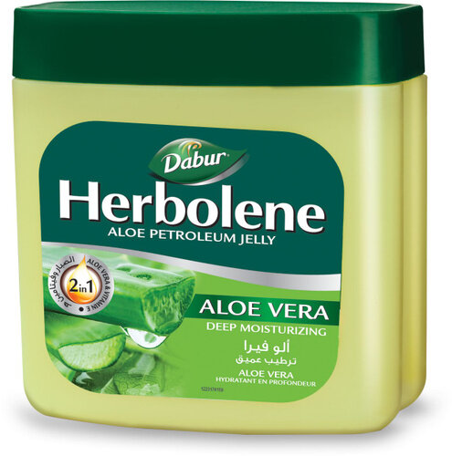 Herbolene ALOE VERA Deep Moisturizing, Dabur (Вазелин для кожи С алоэ (алое) вера И витамином Е, глубокое увлажнение, Дабур), 115 мл.