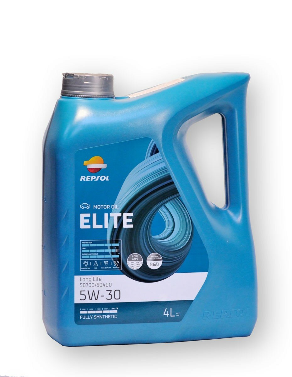 Синтетическое моторное масло REPSOL ELITE LONG LIFE 507.00/504.00 5W-30, 4 литра канистра