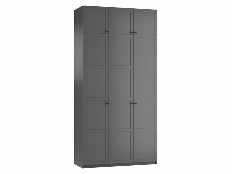 Шкаф распашной для одежды " Берг 4" 120х240х50 Серый графит / Графит