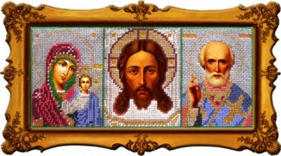 Набор для вышивания Вышиваем бисером #L-18 Иконостас, Вышивка бисером, 12 x 27 см