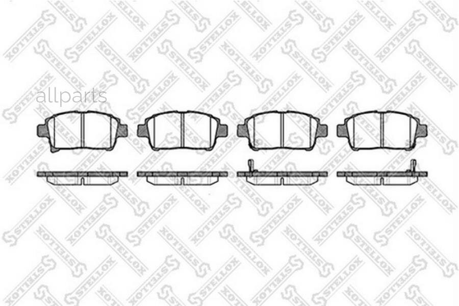 STELLOX 982002SX колодки дисковые п!\ BYD, Toyota Corolla 1.4/1.6 WT-i 01-02