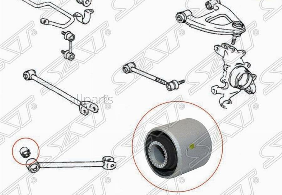 SAT ST-48725-22150 Сайлентблок Toyota Crown 95-01 / Mark II 92-00 (Зад)
