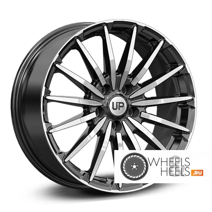 Диск автомобильный литой Wheels UP Up128 18x7.5 5x108 et50 dia63.35 Черный с полированной лицевой поверхностью