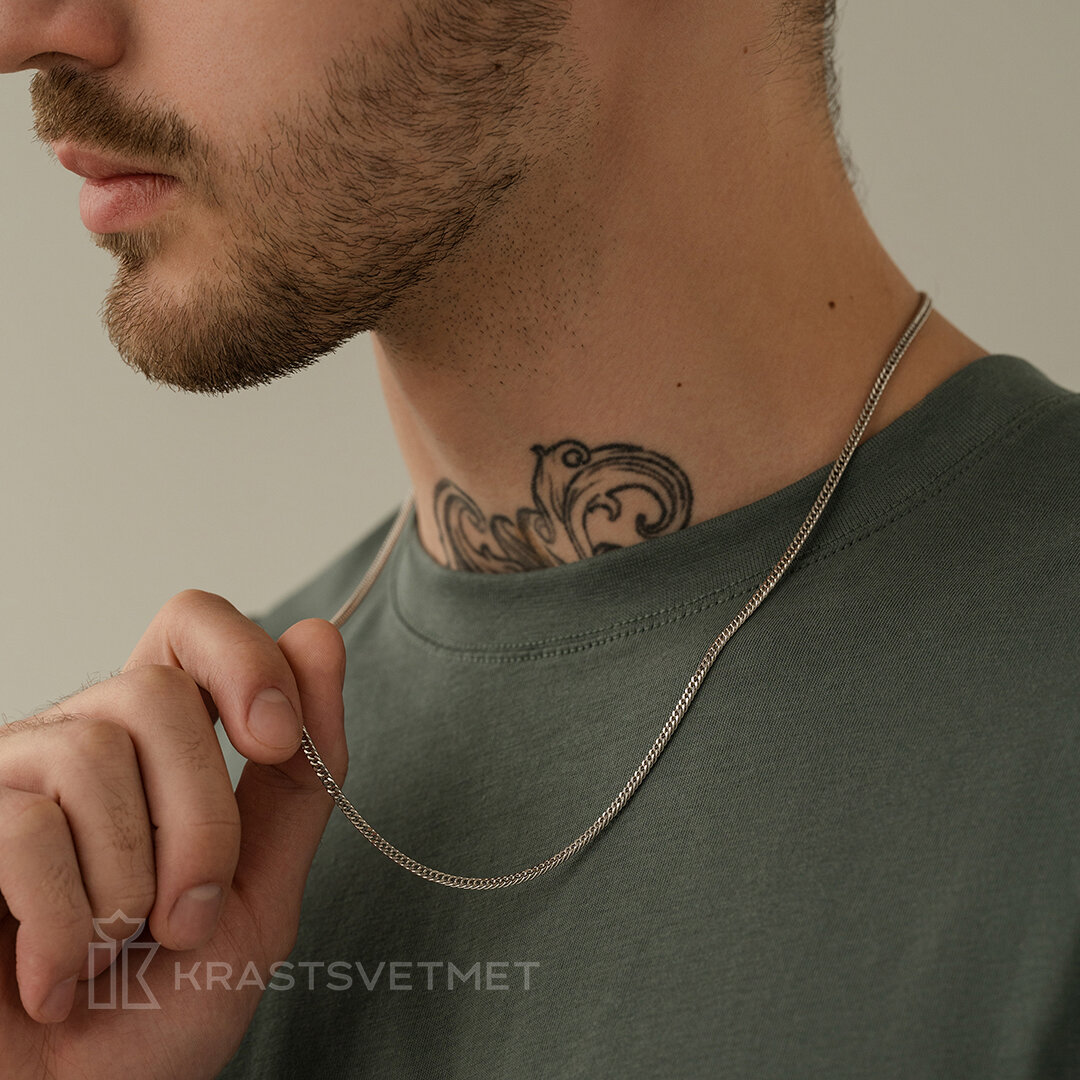 Цепь серебро, 925 проба, родирование