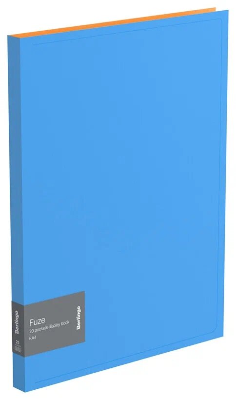 Berlingo Папка с 20 вкладышами Fuze А4, 14 мм, 600 мкм, пластик, голубой,1шт.