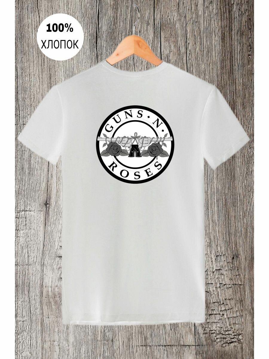 Футболка ганста роза пистолет guns n roses