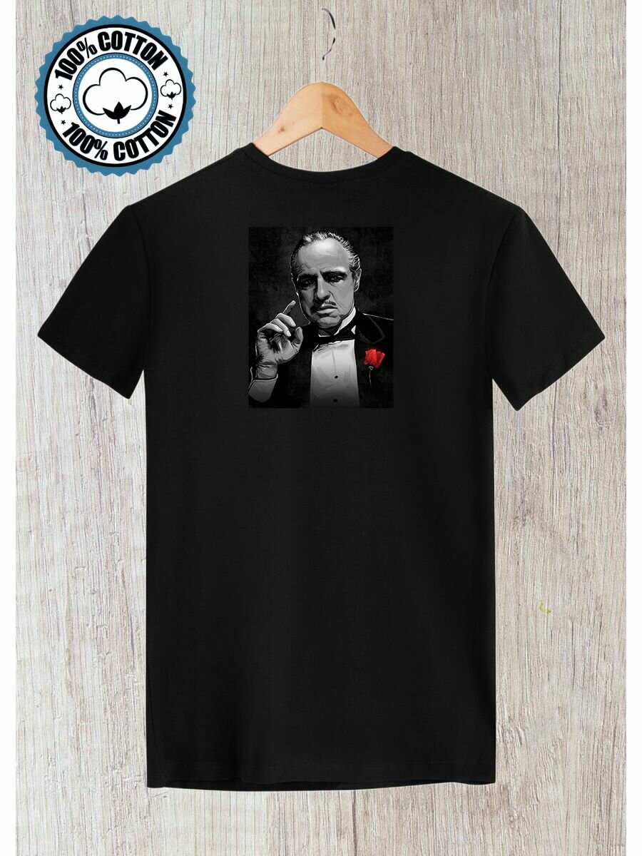 Футболка крестный отец в чб с розой