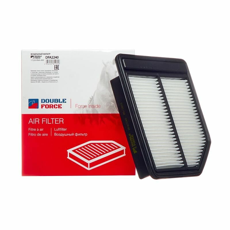 Фильтр воздушный DOUBLE FORCE арт. DFA2240 HONDA: CROSSROAD RT, R20A 2000 02.0708.10, CIVIC FD1, R18A 1800 09.0508.10, STREAM RN, R1820A 1800 A886V