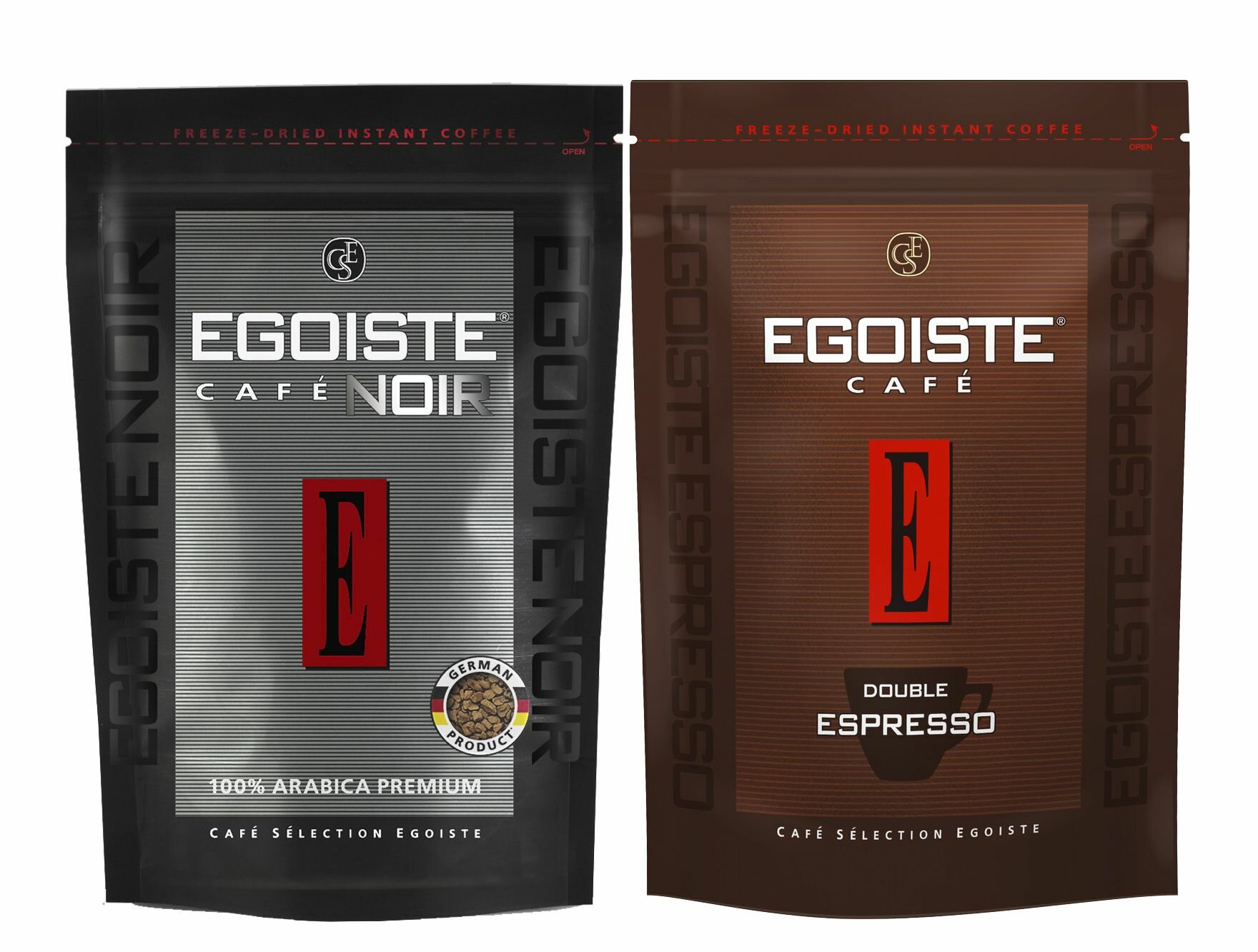 Кофе растворимый EGOISTE набор (Noir + Double Espresso), 70г х 2шт