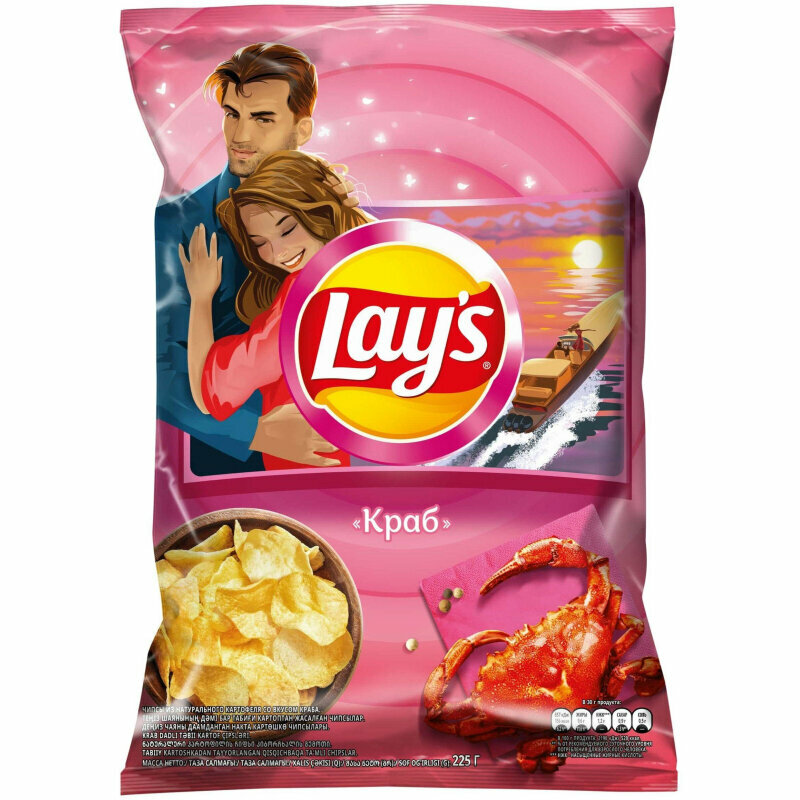 Чипсы Lays краб, 225г, 1996048