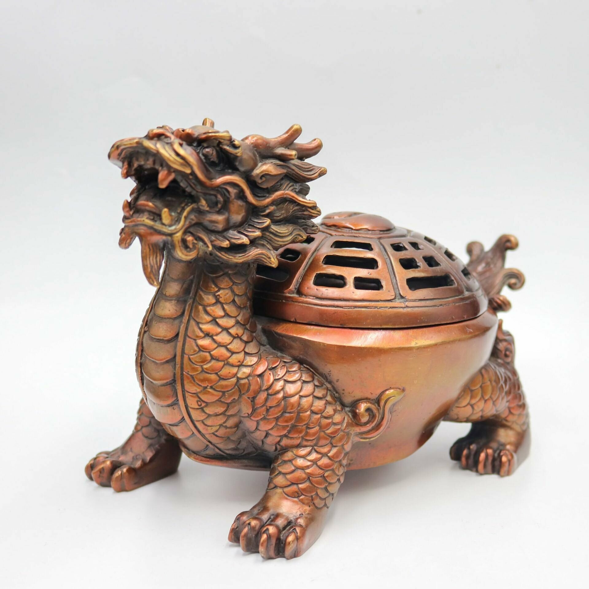 Курительница Драконочерепаха, бронза, Китай (24/15/16 см.)