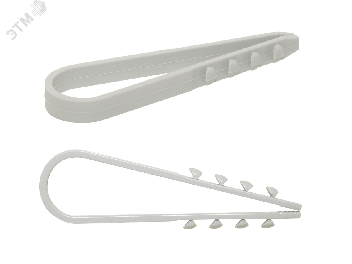 Дюбель-хомут 11-18 для круглого кабеля нейлон серый (50 шт) Европартнер 87772