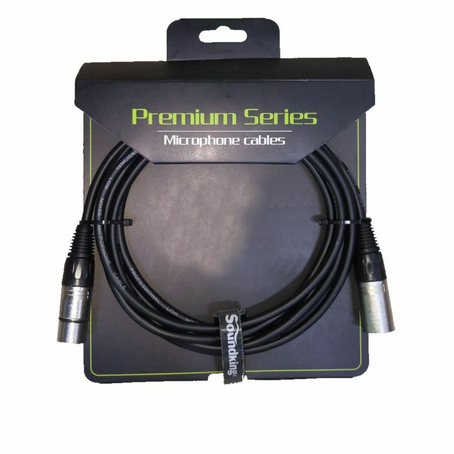 Soundking кабель микрофонный, XLR(m) - XLR(f), 3 метра
