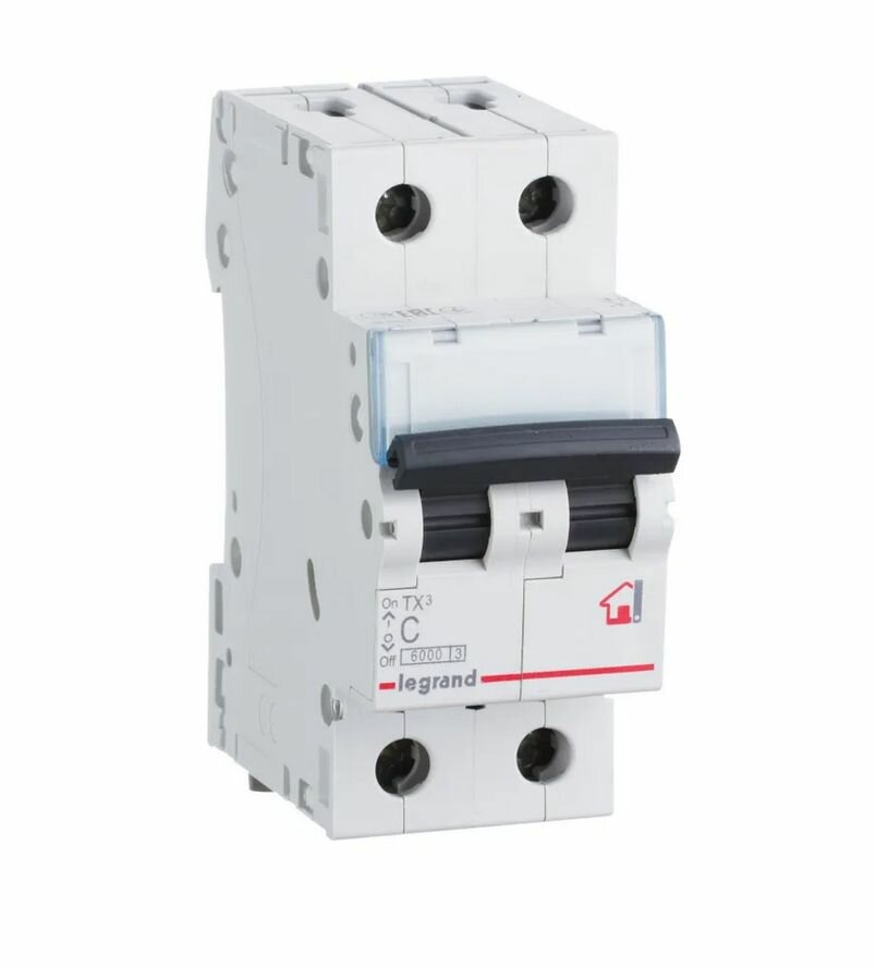 Автоматический выключатель Legrand RX3 2 фазы10A 2М (Тип C) 4,5 kA 419695 Франция