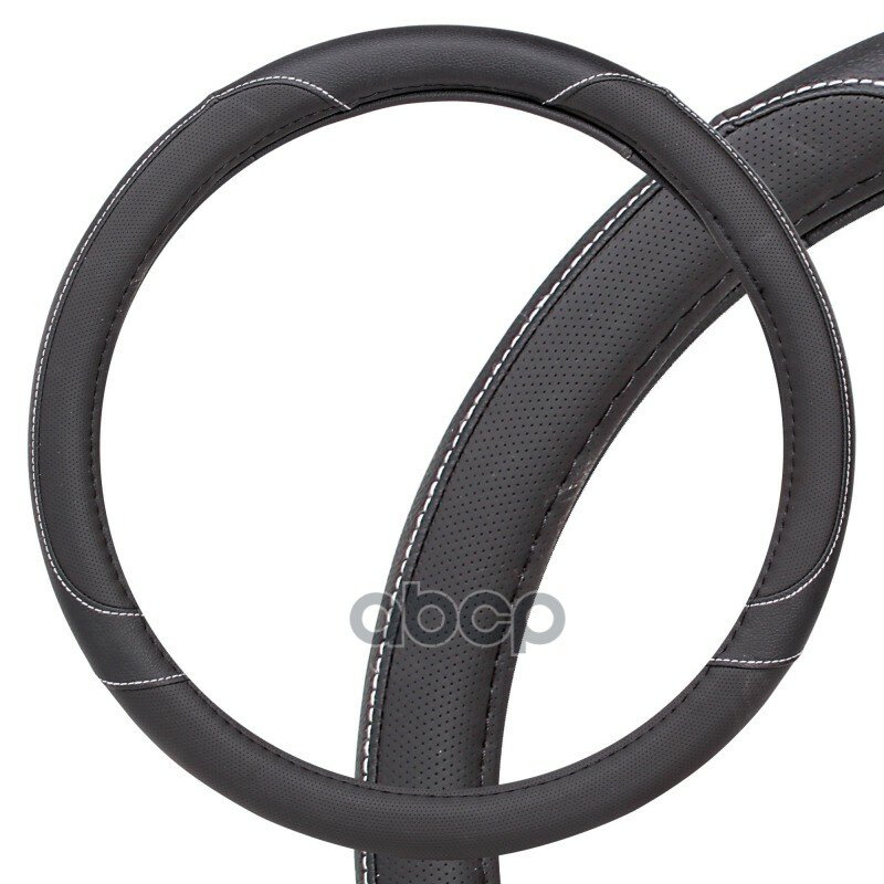 Оплетка на руль, искусственная кожа с перфорацией, черная, 36 см / S (AWC-SL-01S) AIRLINE арт. AWCSL01S
