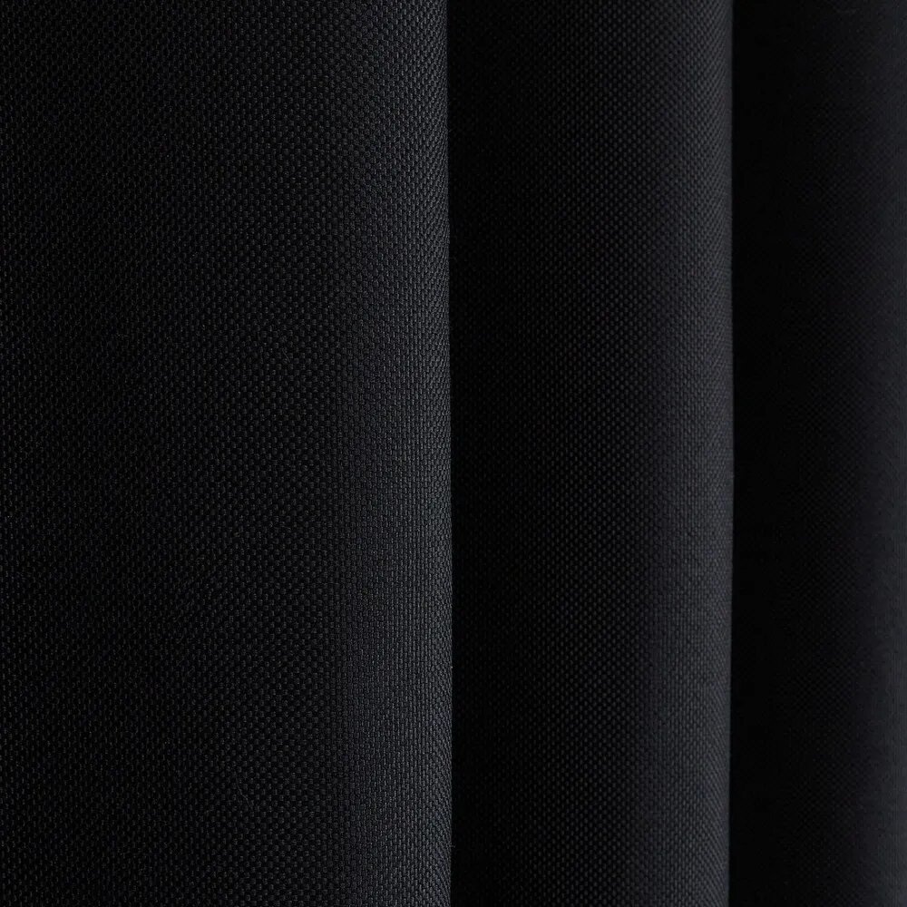 Ткань рогожка для штор отрез, черный, 1 пог. метр