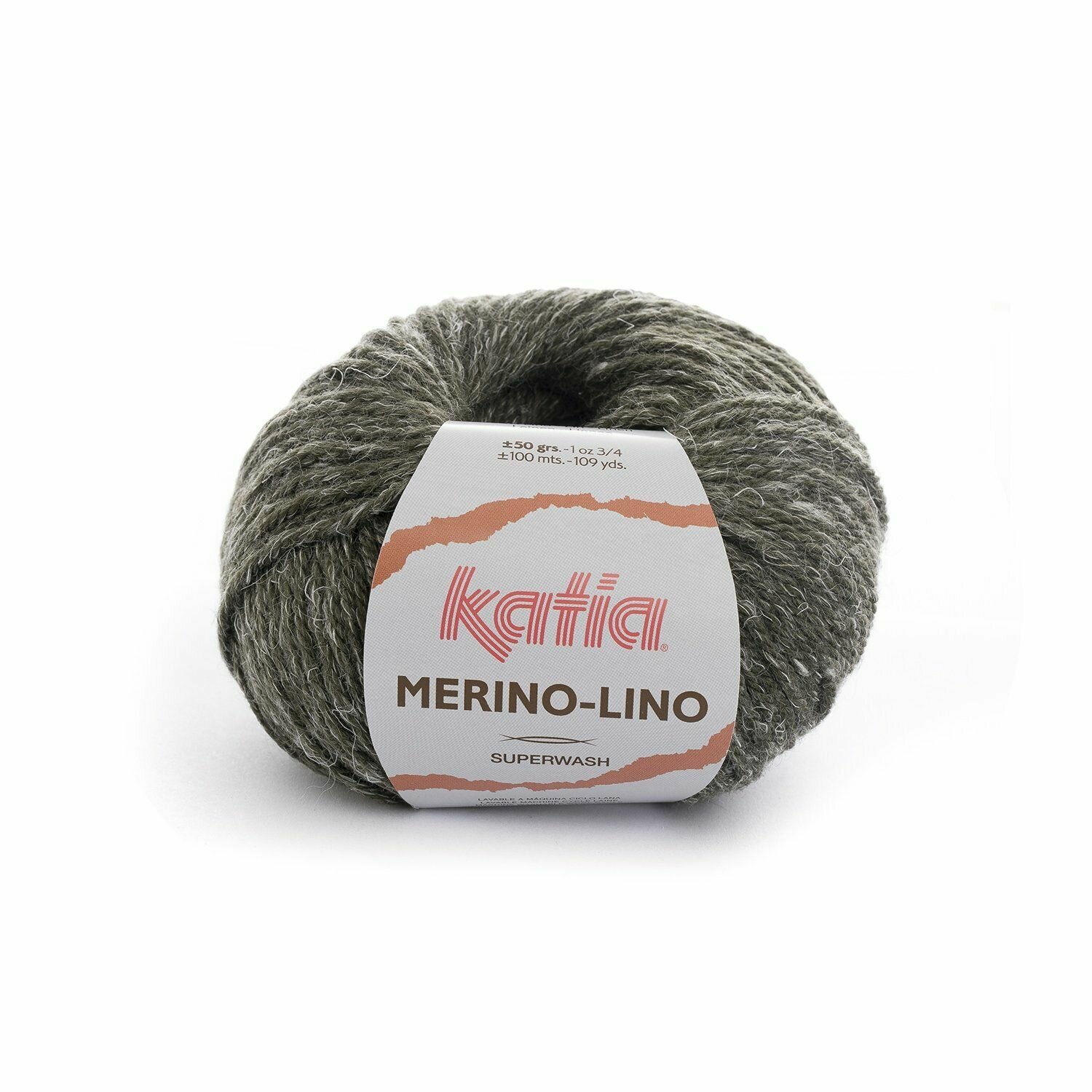 Пряжа для вязания Katia Merino-Lino (511 Khaki)