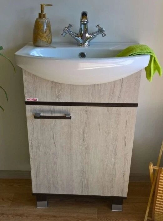 Тумба с раковиной венге/орегон 50 см Sanflor Толедо C0000001757 + 4620008195766